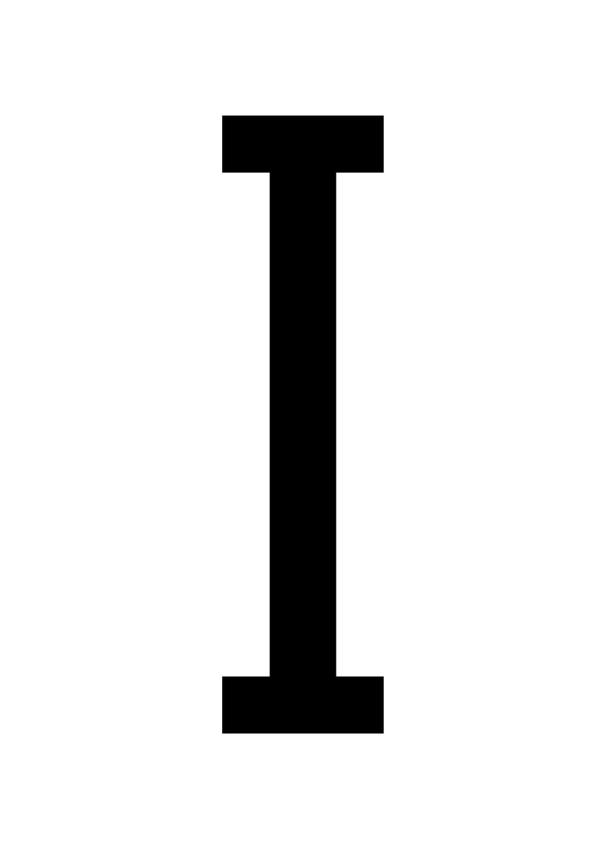 'Letter I' Poster by PH Design | Displate