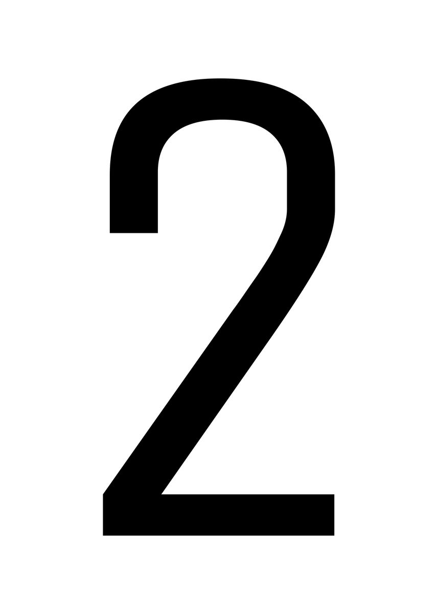 'Number 2' Poster, picture, metal print, paint by PH Design | Displate