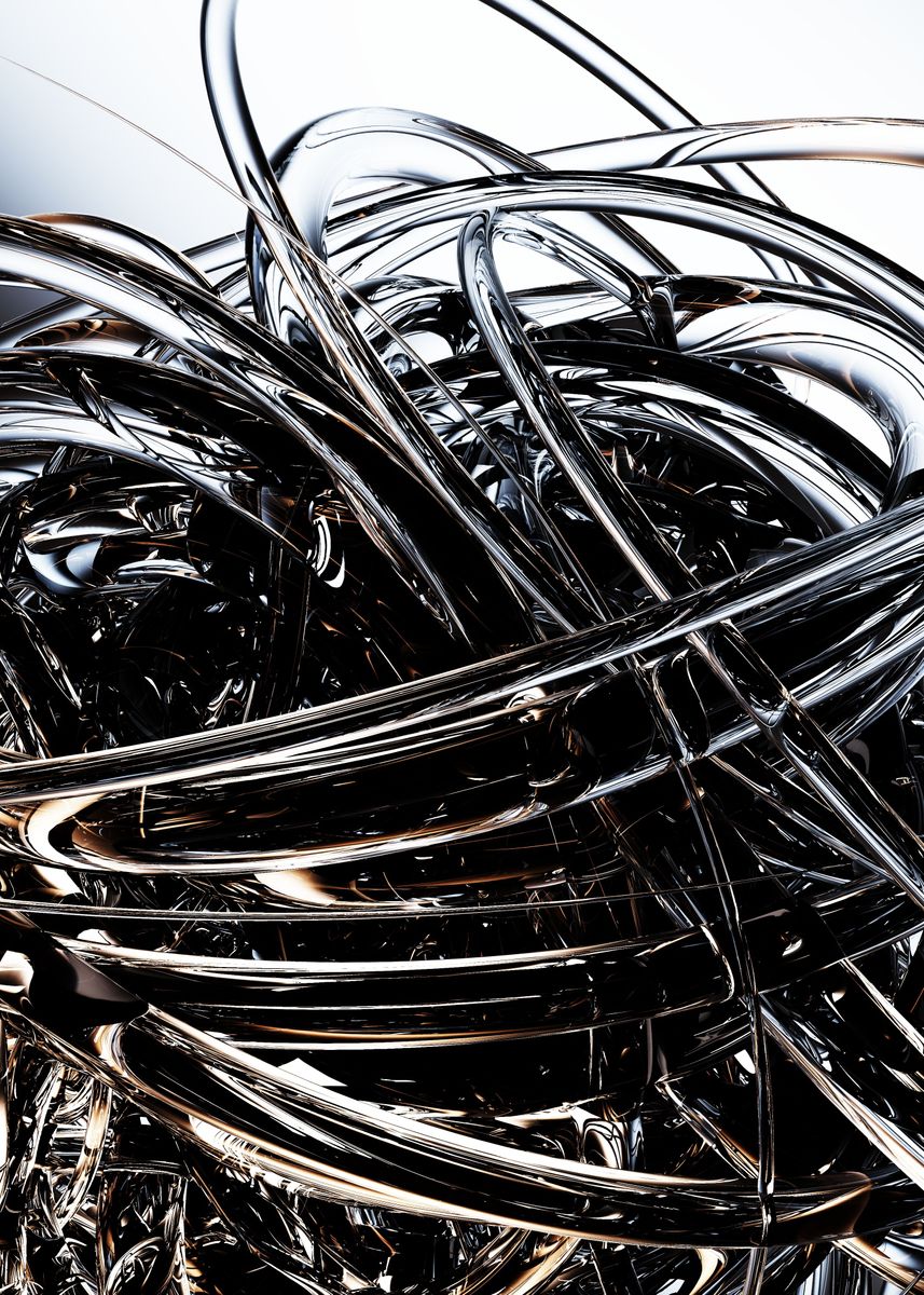 'Glass tangle' Poster, picture, metal print, paint by Aivaras Grauzinis ...