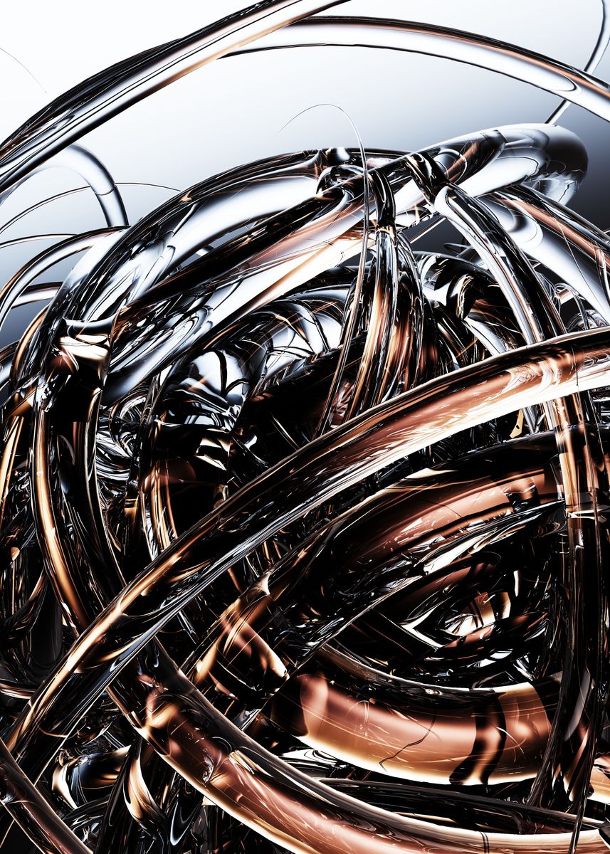 'Glass tangle' Poster, picture, metal print, paint by Aivaras Grauzinis ...