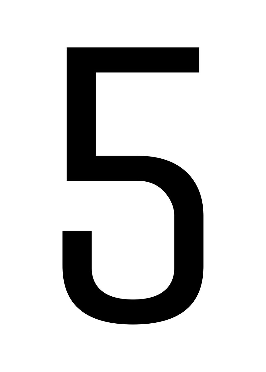 'Number 5' Poster, picture, metal print, paint by PH Design | Displate