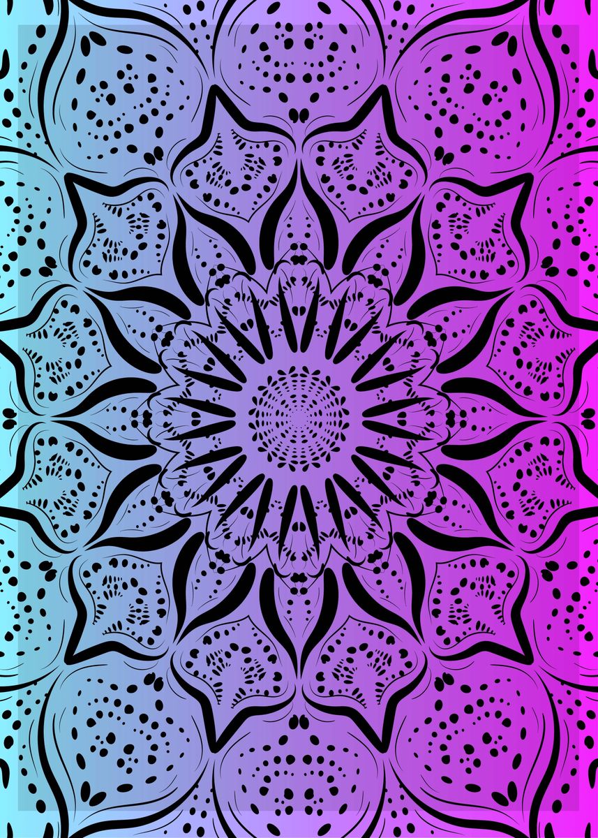 'Mandala Pattern' Poster, picture, metal print, paint by Max Ronn ...