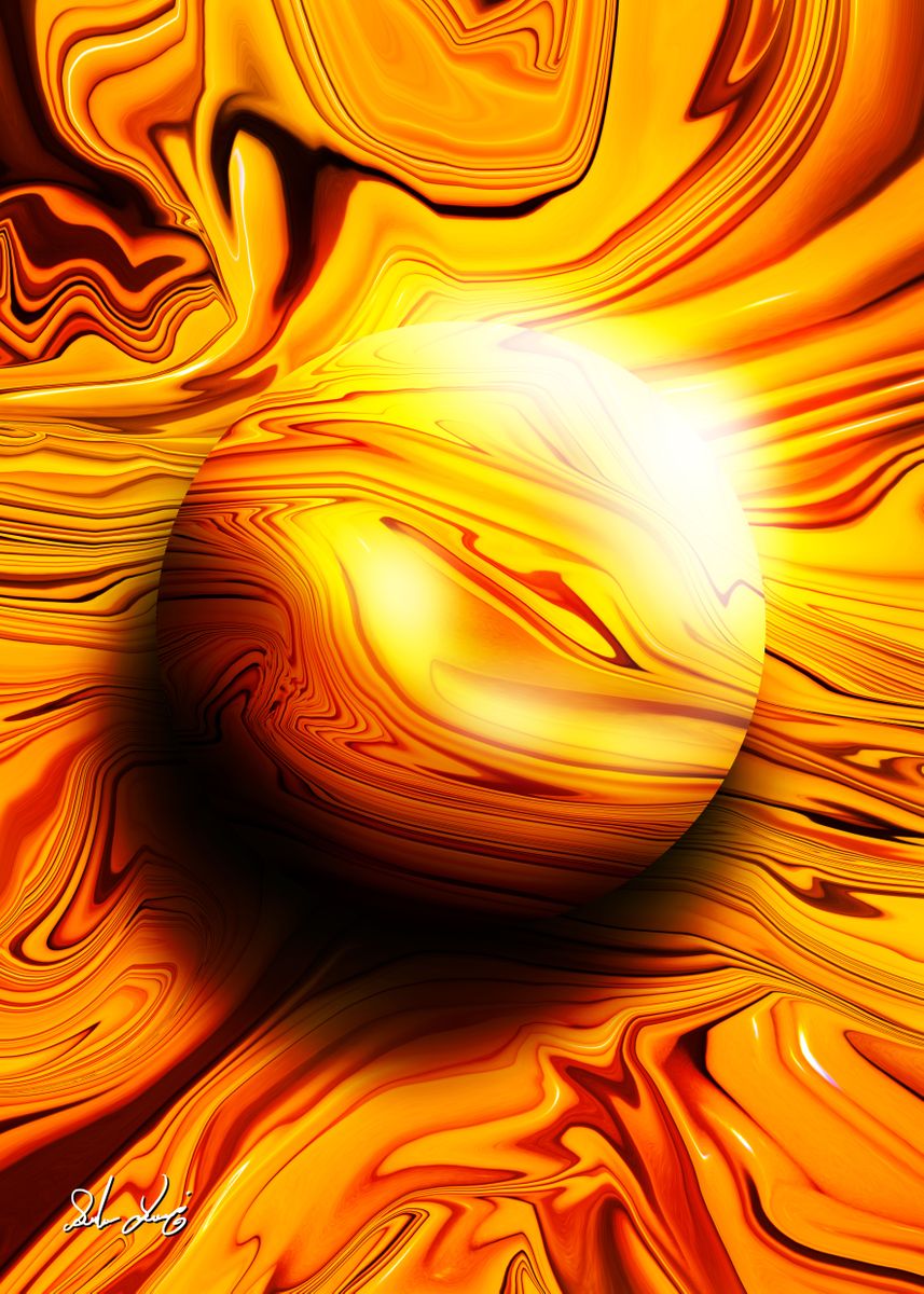 'Liquid Ball' Poster by SaharsDrawings | Displate