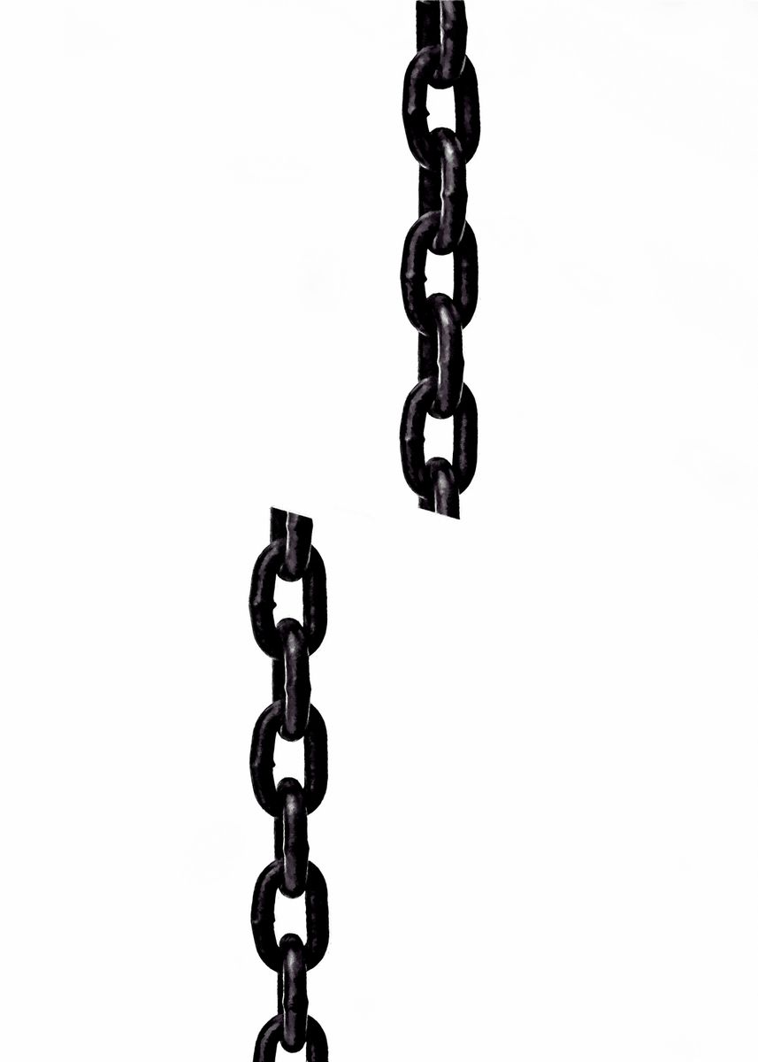 'Broken Black Metal Chain' Poster by Art Ofphotos | Displate