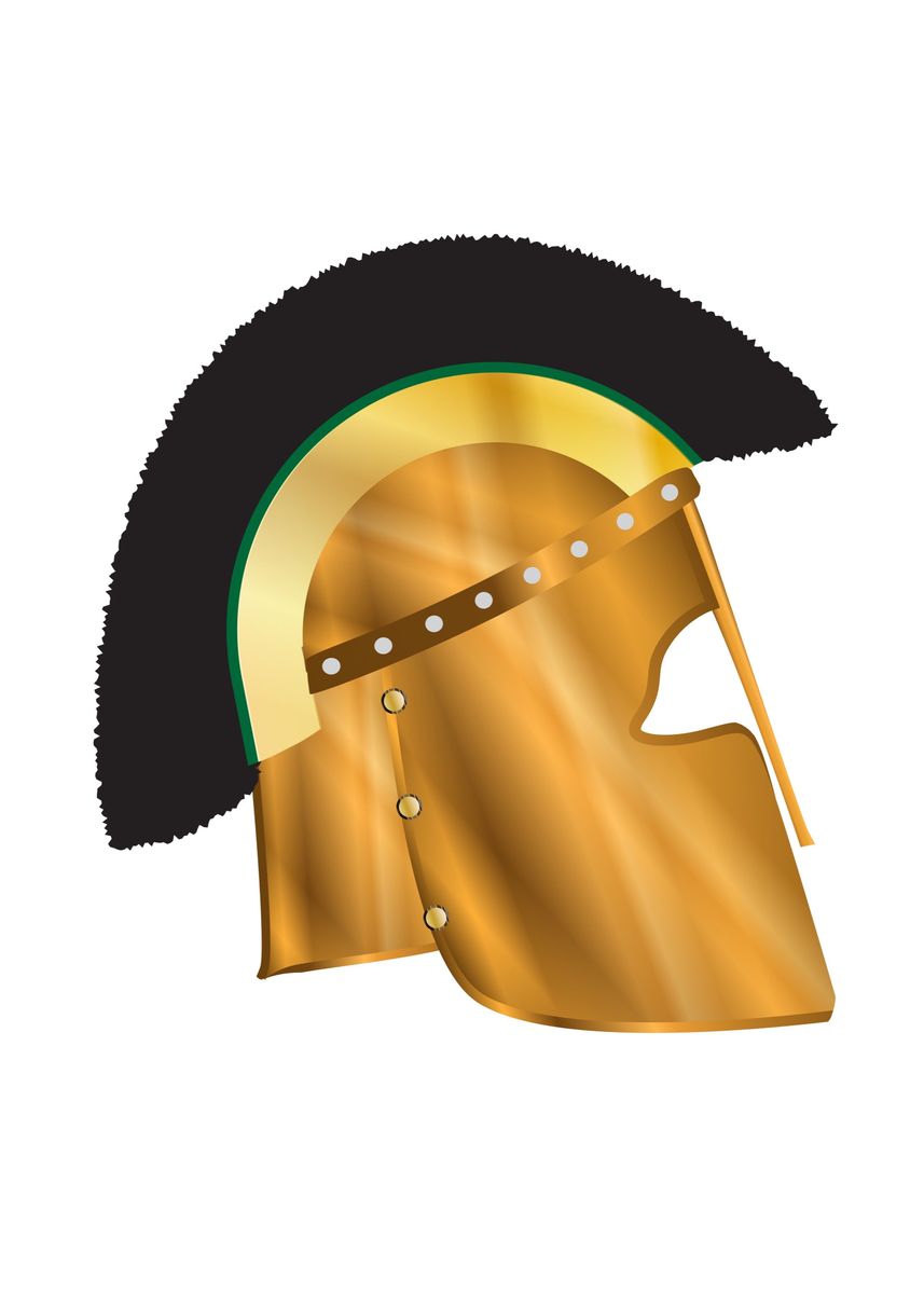 'Roman Gladiator Helmet' Poster, picture, metal print, paint by ...