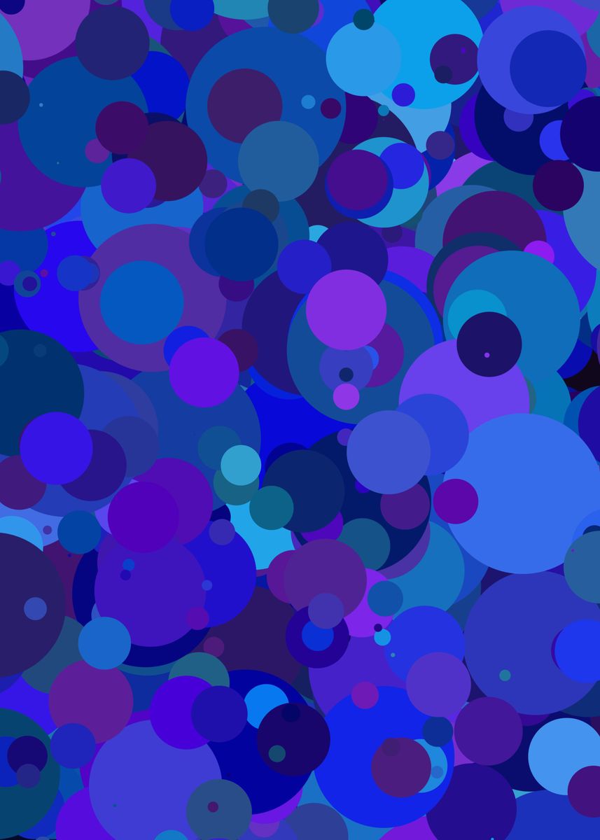 'Geometry blue' Poster, picture, metal print, paint by Brice ...