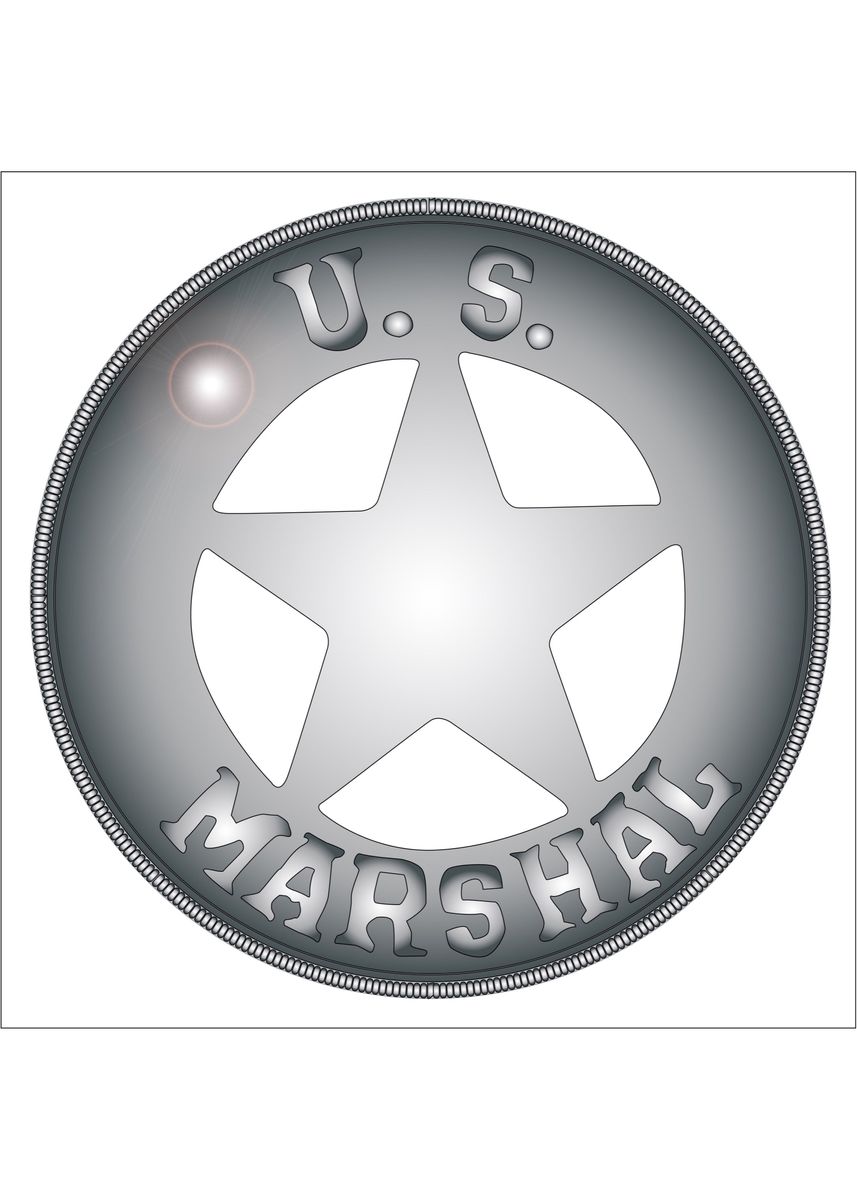 'US Marshal Badge' Poster, picture, metal print, paint by HomeStead ...
