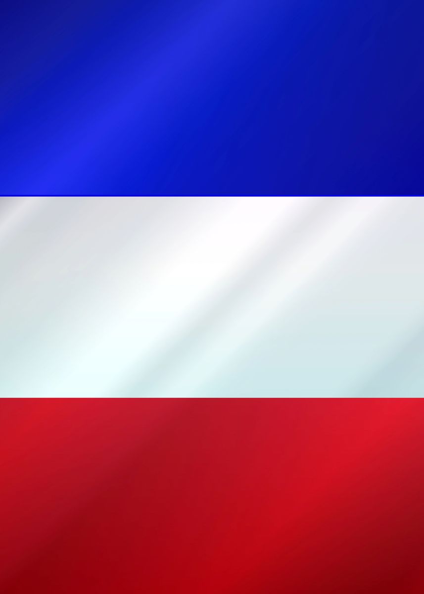 'French Grunge Flag Gloss' Poster, picture, metal print, paint by ...