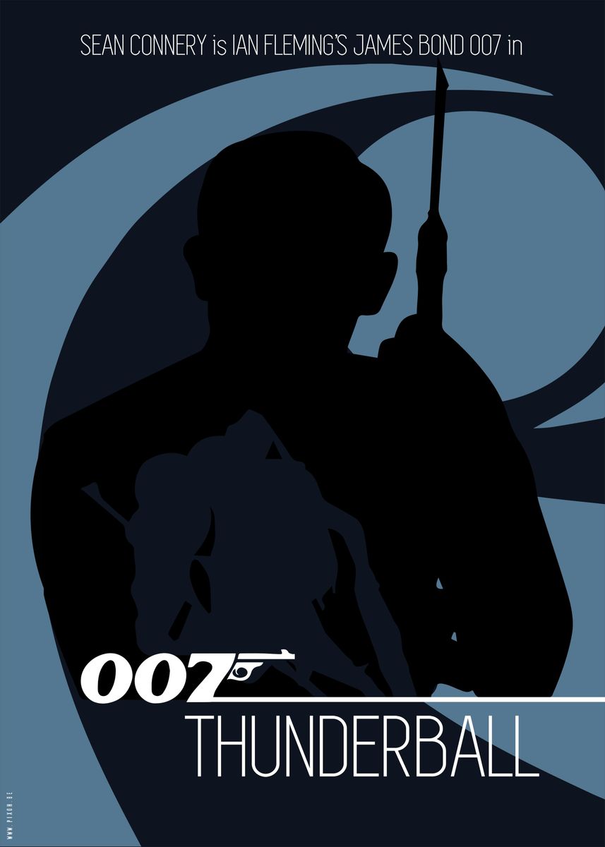 'Thunderball flat poster' Poster, picture, metal print, paint by PixOh ...