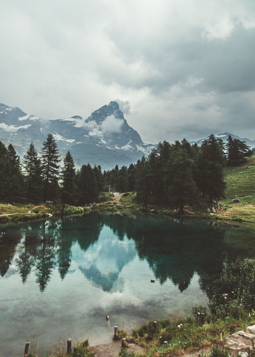 'Mountain Background 16' Poster by Aloke Photography | Displate