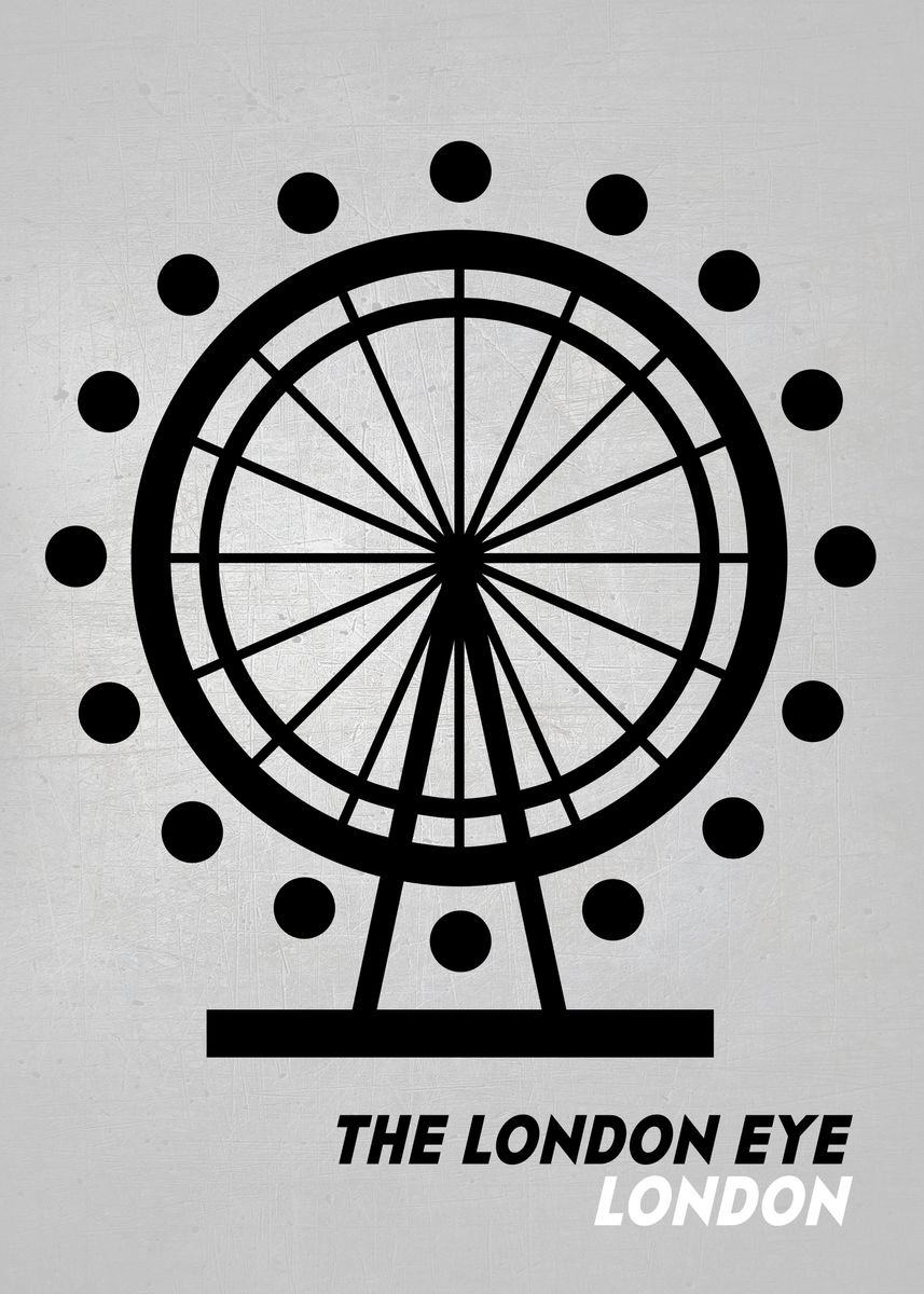 'LONDON London Eye' Poster by Atomic Chinook | Displate