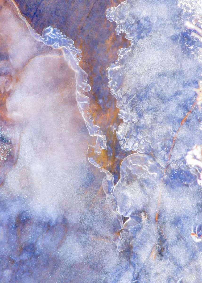 'Pink Ice And Water' Poster, picture, metal print, paint by Art ...