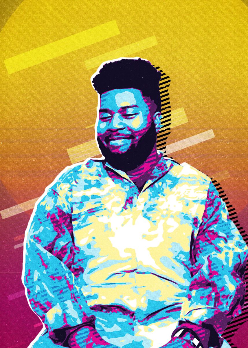 'Khalid' Poster, picture, metal print, paint by Alex Mann | Displate
