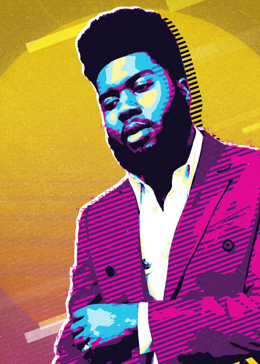 'Khalid' Poster, picture, metal print, paint by Alex Mann | Displate