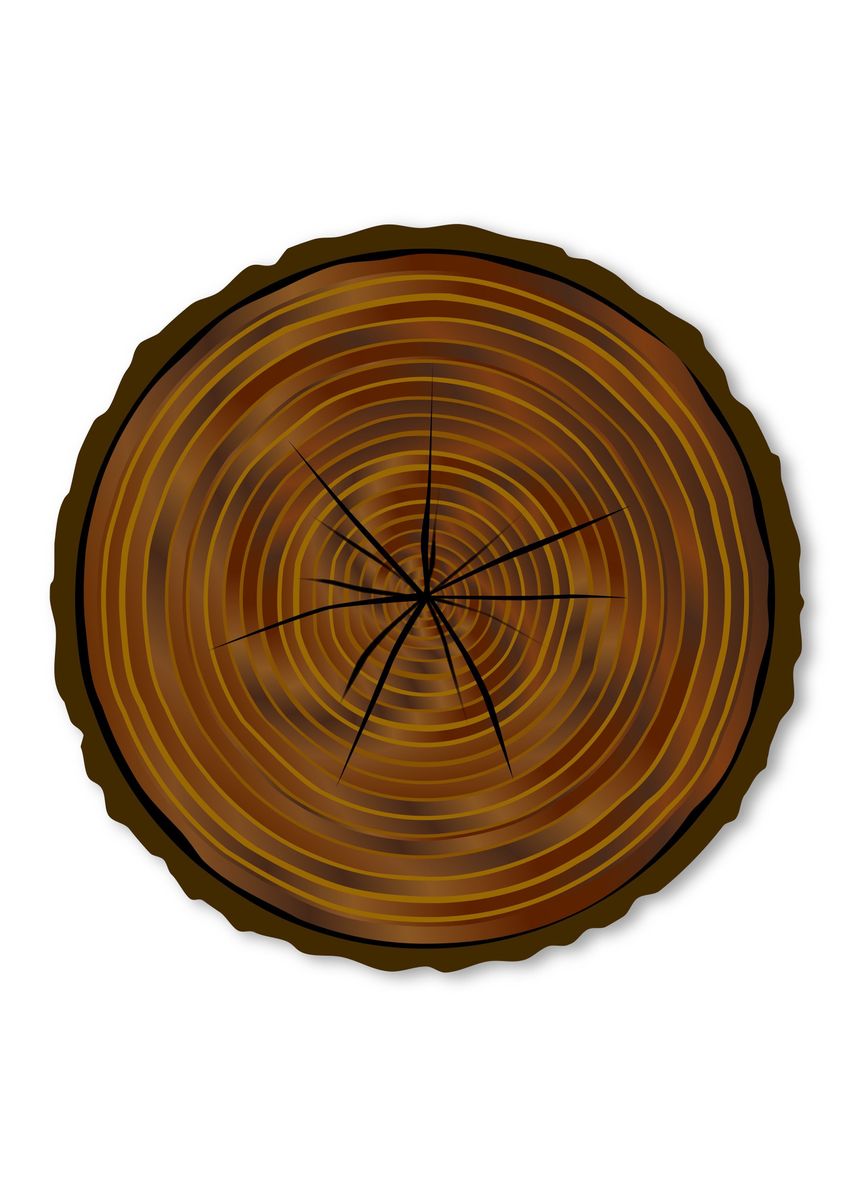 'Dark Log End' Poster, picture, metal print, paint by HomeStead Digital ...