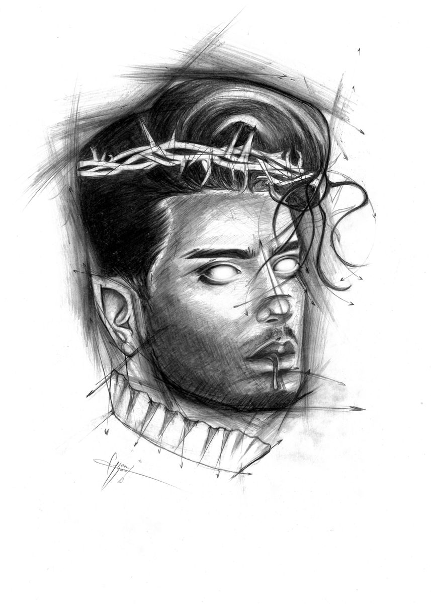 'Judas' Poster, picture, metal print, paint by Gina Iacob | Displate