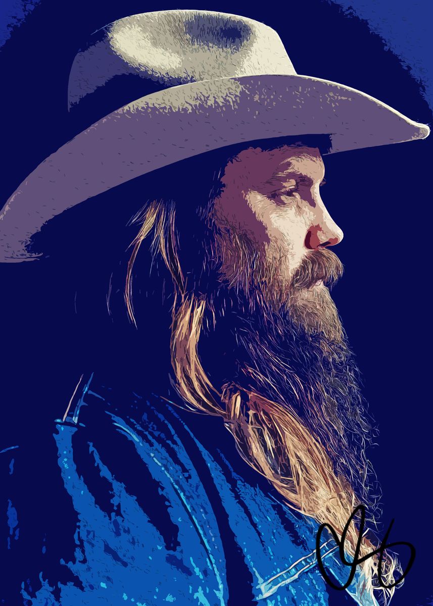 'Chris Stapleton' Poster, picture, metal print, paint by Dillon Holden ...