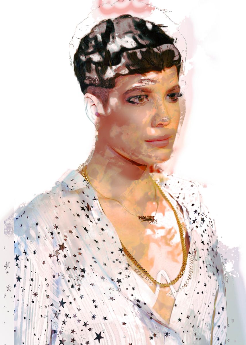 'Halsey' Poster, picture, metal print, paint by Alex Mann | Displate