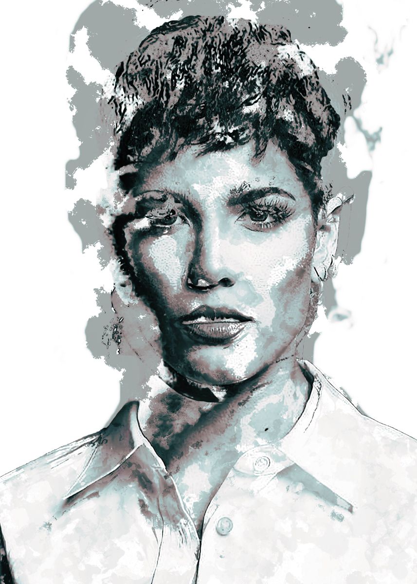 'Halsey' Poster, picture, metal print, paint by Alex Mann | Displate