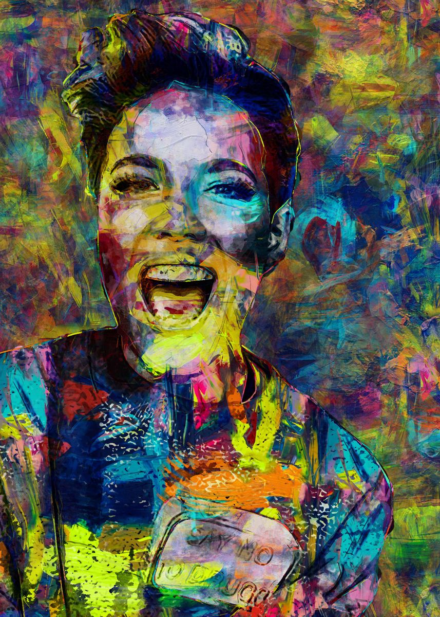 'Halsey' Poster, picture, metal print, paint by Alex Mann | Displate