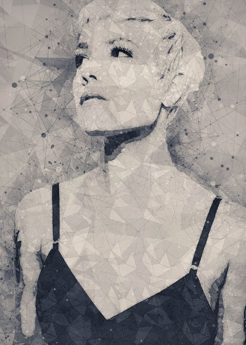 'Halsey' Poster, picture, metal print, paint by Alex Mann | Displate