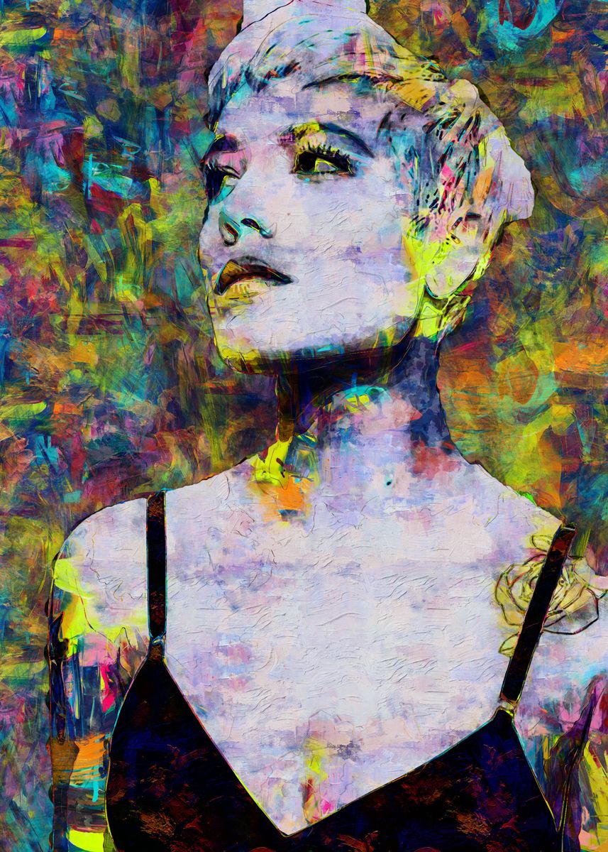 'Halsey' Poster, picture, metal print, paint by Alex Mann | Displate