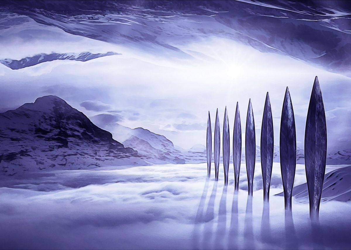 'Alien buildings' Poster by Donma Art | Displate