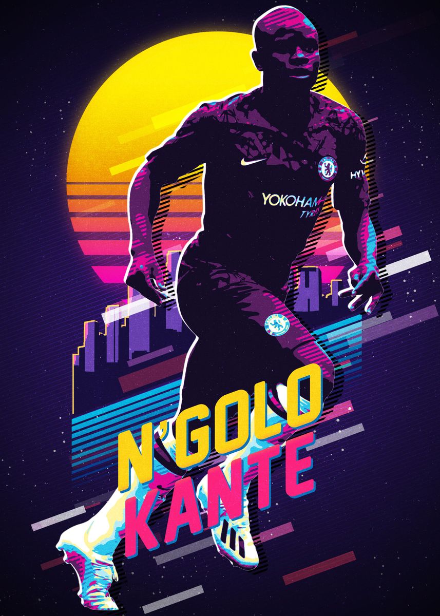 'ngolo kante ' Poster, picture, metal print, paint by Desy Wulandari ...