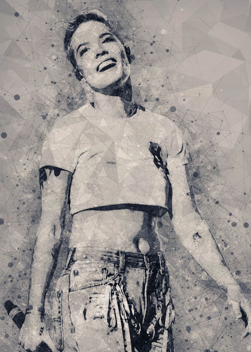'Halsey' Poster, picture, metal print, paint by Alex Mann | Displate