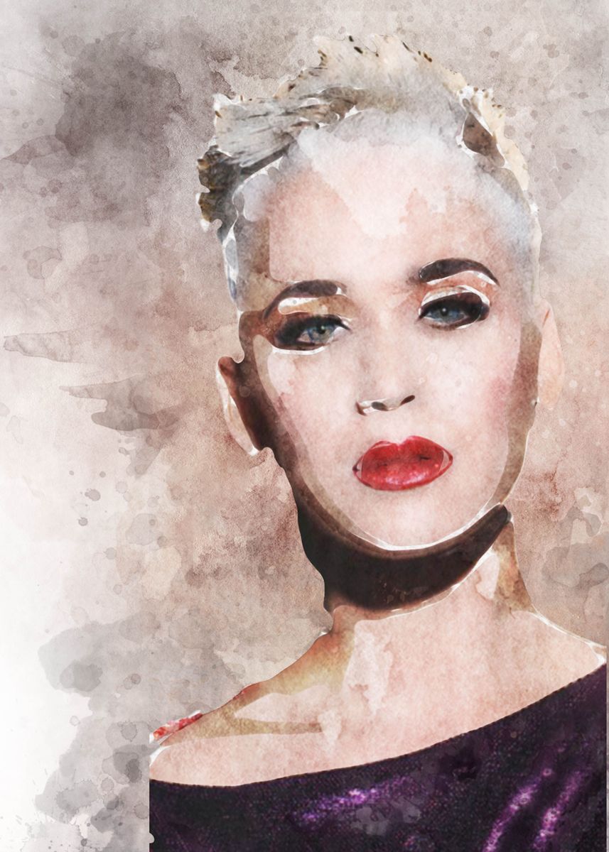 'Katy Perry' Poster, picture, metal print, paint by Alex Mann | Displate