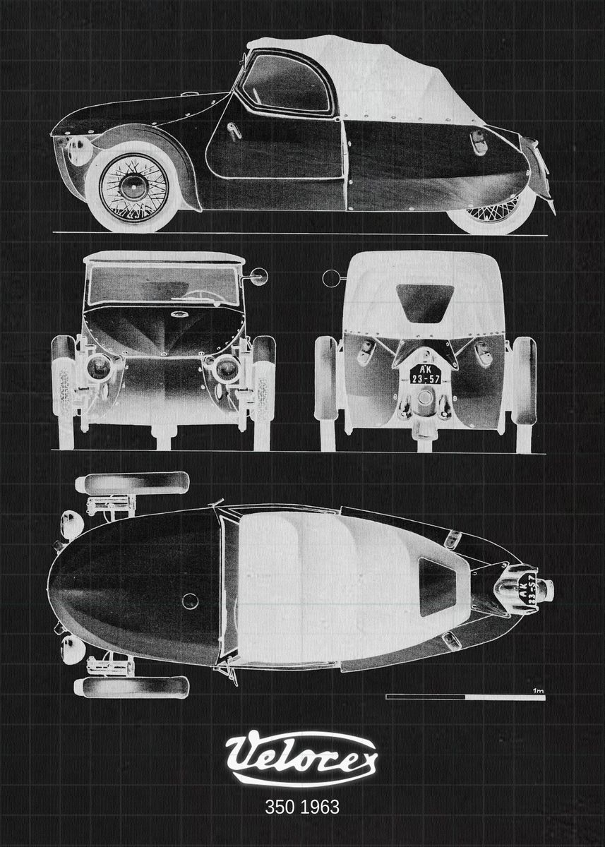 'Velorex 350 1963' Poster, picture, metal print, paint by DAVID CARL ...