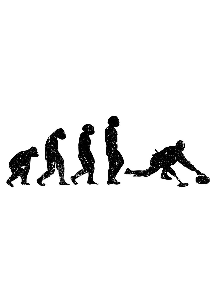 'CURLING EVOLUTION' Poster, picture, metal print, paint by PosterWorld ...