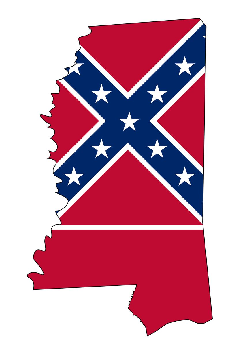 'Mississippi State Map' Poster, picture, metal print, paint by ...