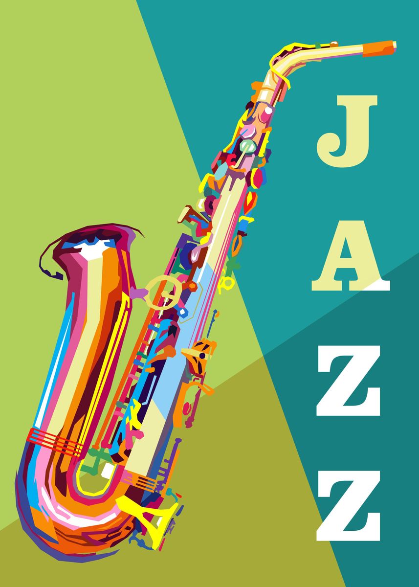 'the saxophone' Poster, picture, metal print, paint by setiyadi ...