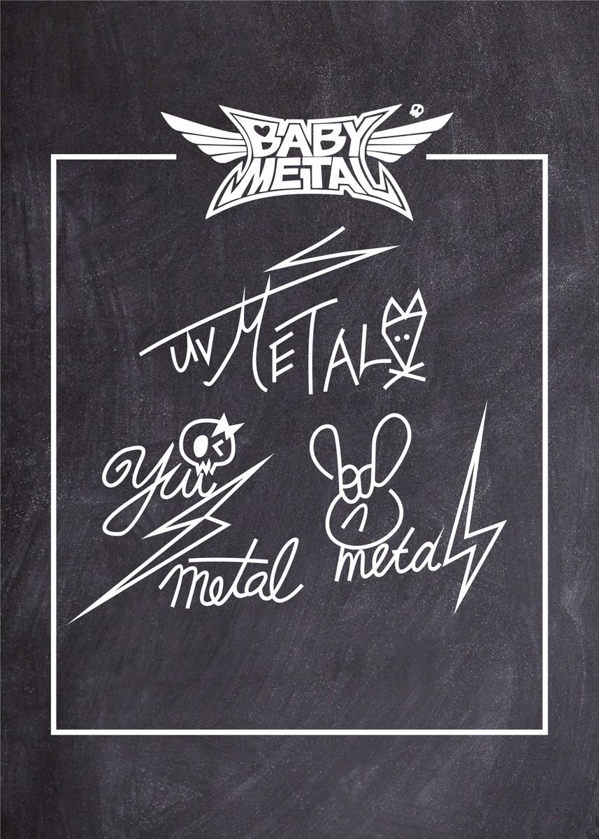 'Babymetal Signature' Poster, picture, metal print, paint by Haruka ...
