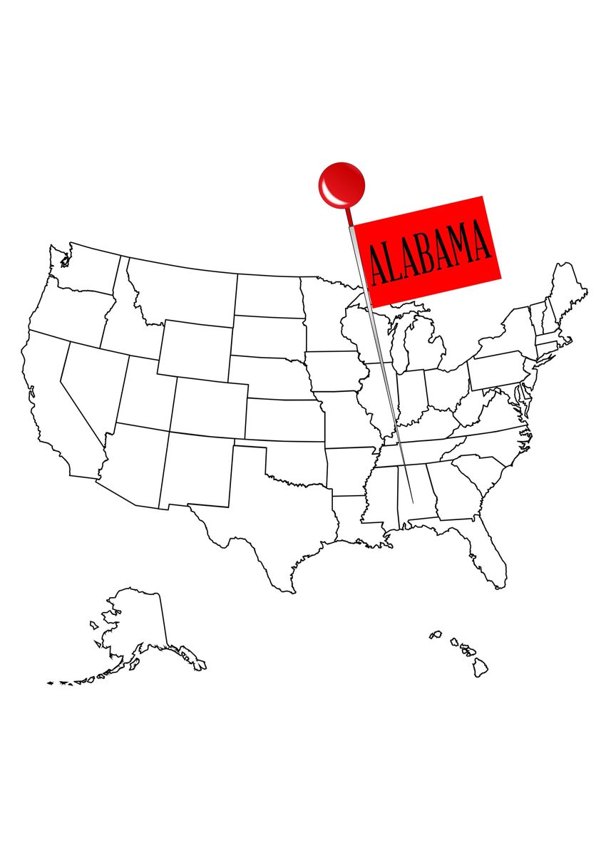 'Knob Pin Alabama' Poster, picture, metal print, paint by HomeStead ...