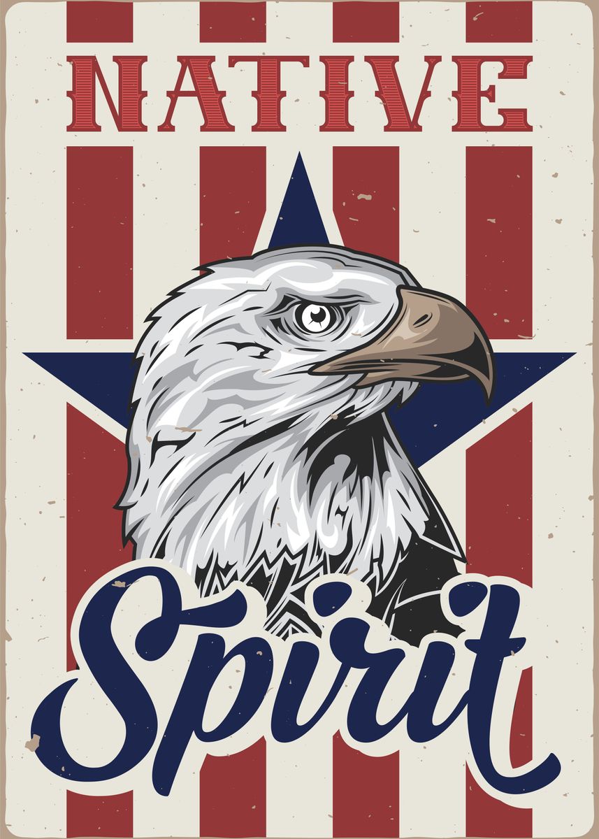 'Eagle 01' Poster, picture, metal print, paint by Aloke Design | Displate