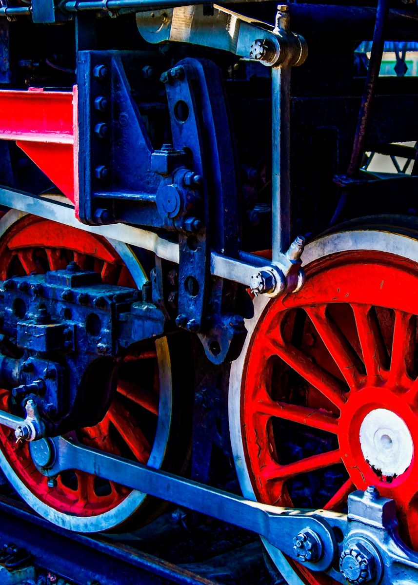 'Steam Engine Wheels Rods' Poster, picture, metal print, paint by Art ...