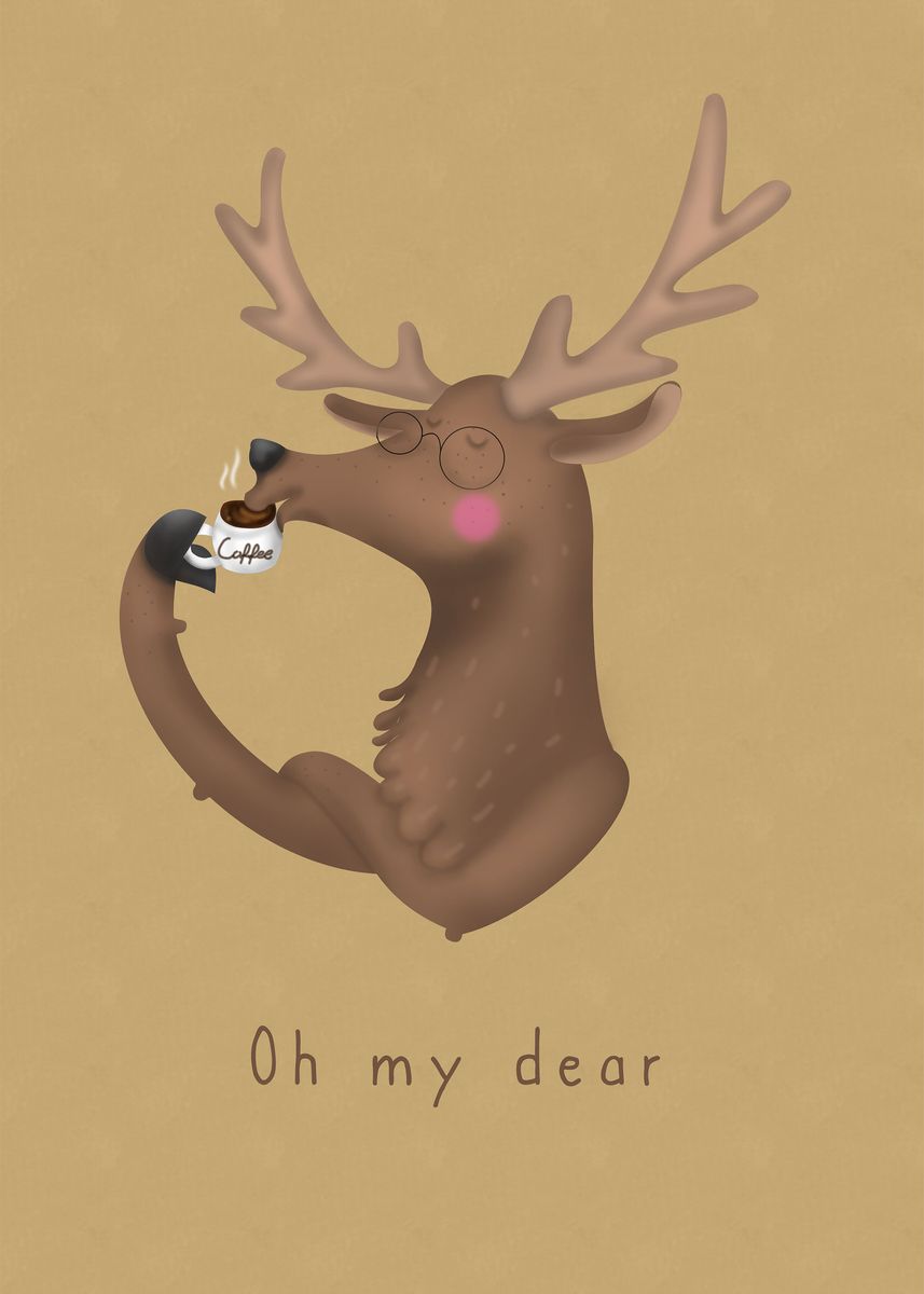 'Oh my dear' Poster, picture, metal print, paint by Girl in Black ...