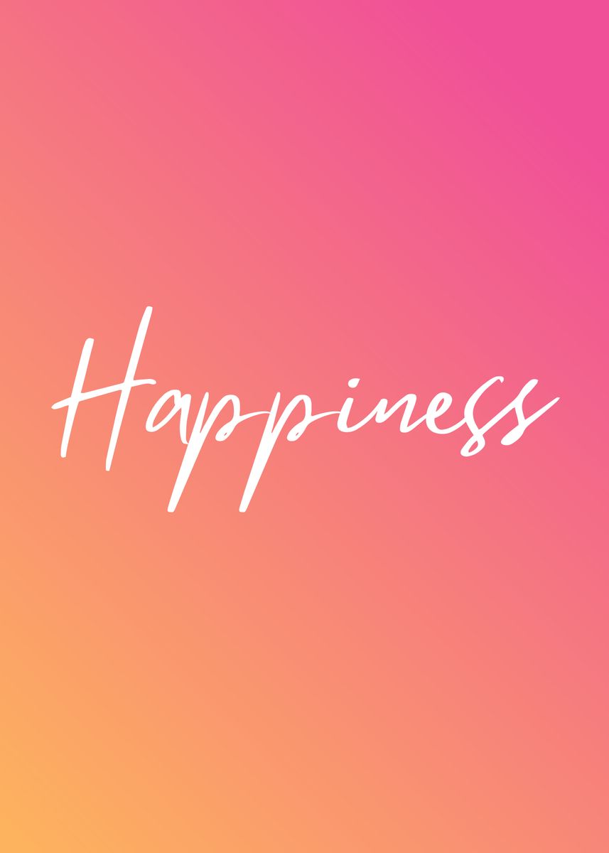 'Happiness' Poster by dkDesign | Displate