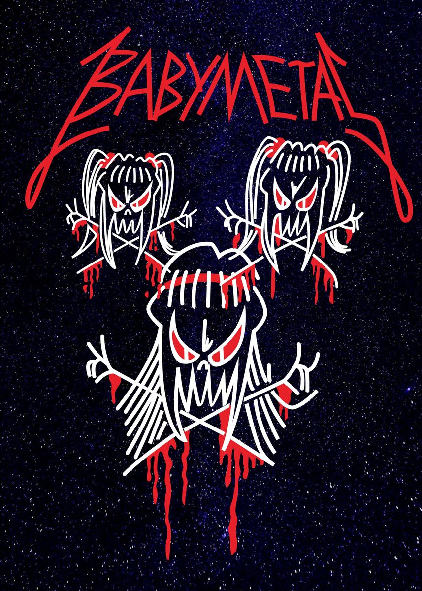 'Babymetal Line Art' Poster, picture, metal print, paint by Haruka ...