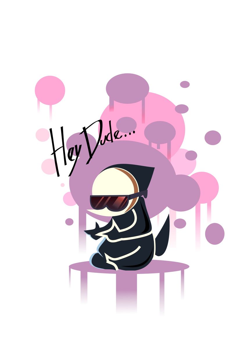 'Hey Dude' Poster, picture, metal print, paint by GalacticAvo | Displate