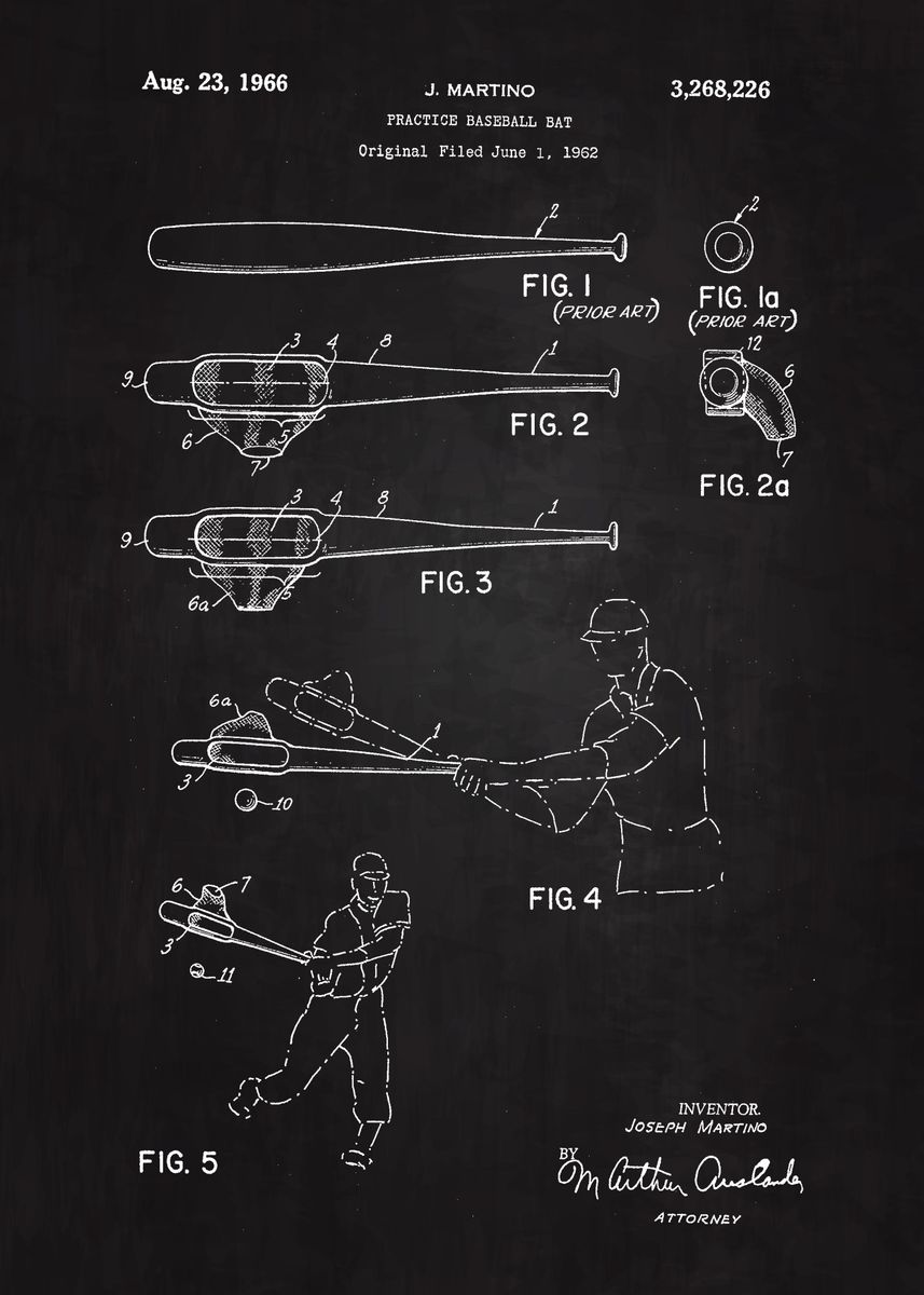 '1966 Baseball Bat' Poster by Neo Design | Displate
