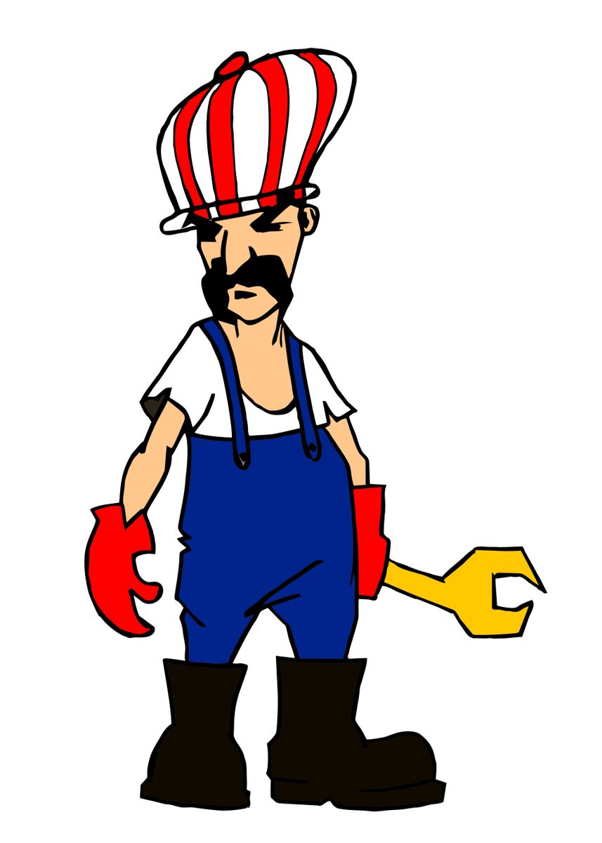 'service man' Poster, picture, metal print, paint by tony4urban | Displate