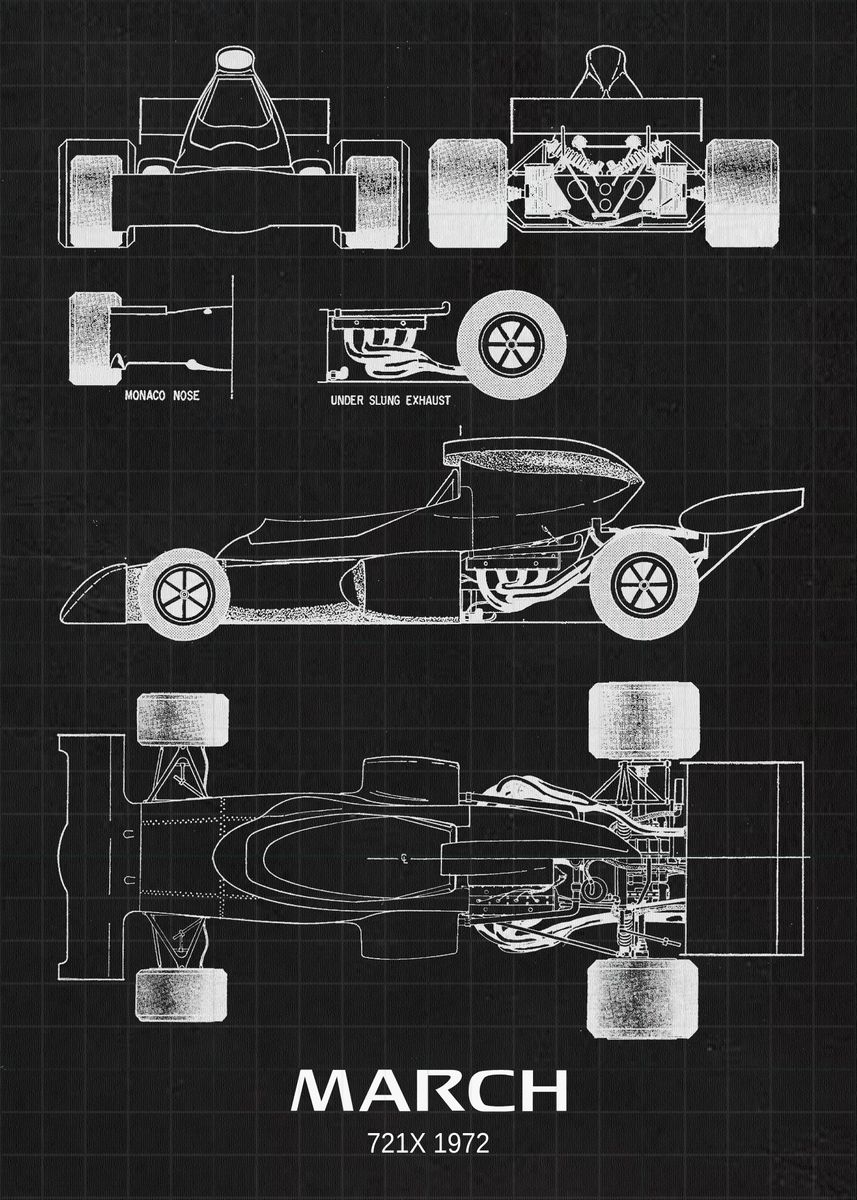 'March 721X 1972' Poster, picture, metal print, paint by DAVID CARL ...