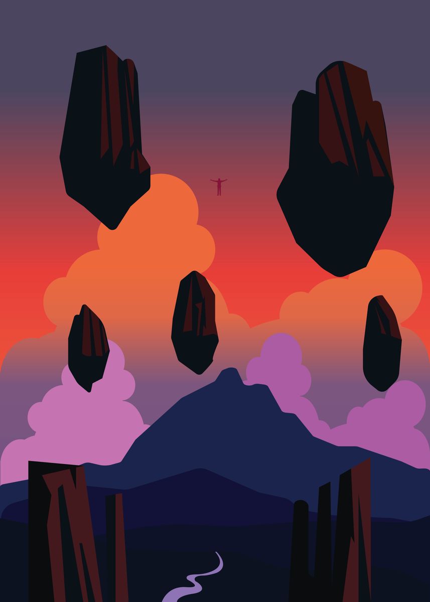 'Alien Landscape No3' Poster, picture, metal print, paint by Vagyocki ...