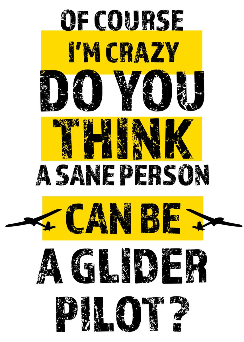 'Glider pilot' Poster, picture, metal print, paint by Spruce and Cat ...