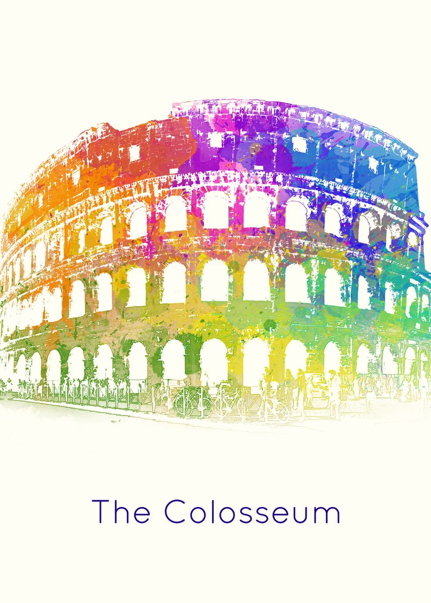'The Colosseum' Poster, picture, metal print, paint by Seraphine | Displate