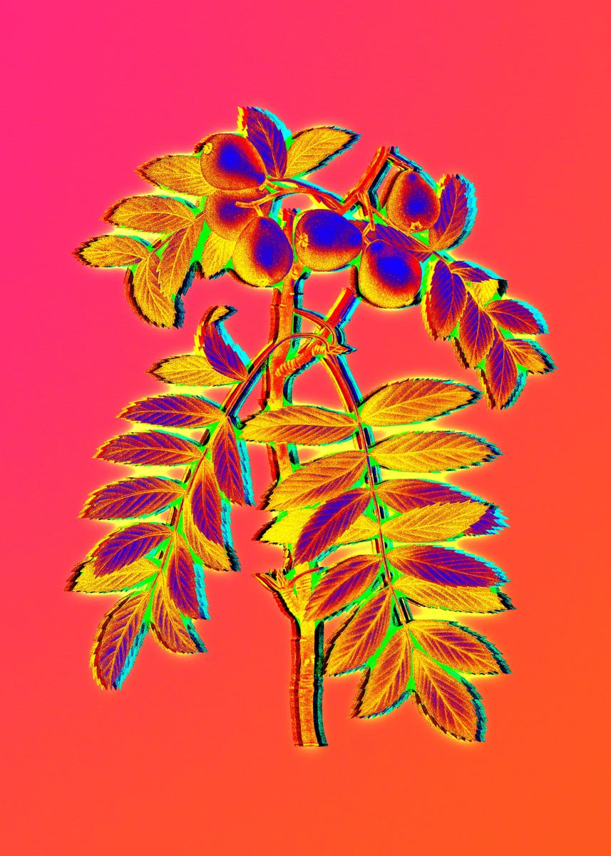 'Neon Botanical Painting' Poster, picture, metal print, paint by Holy ...
