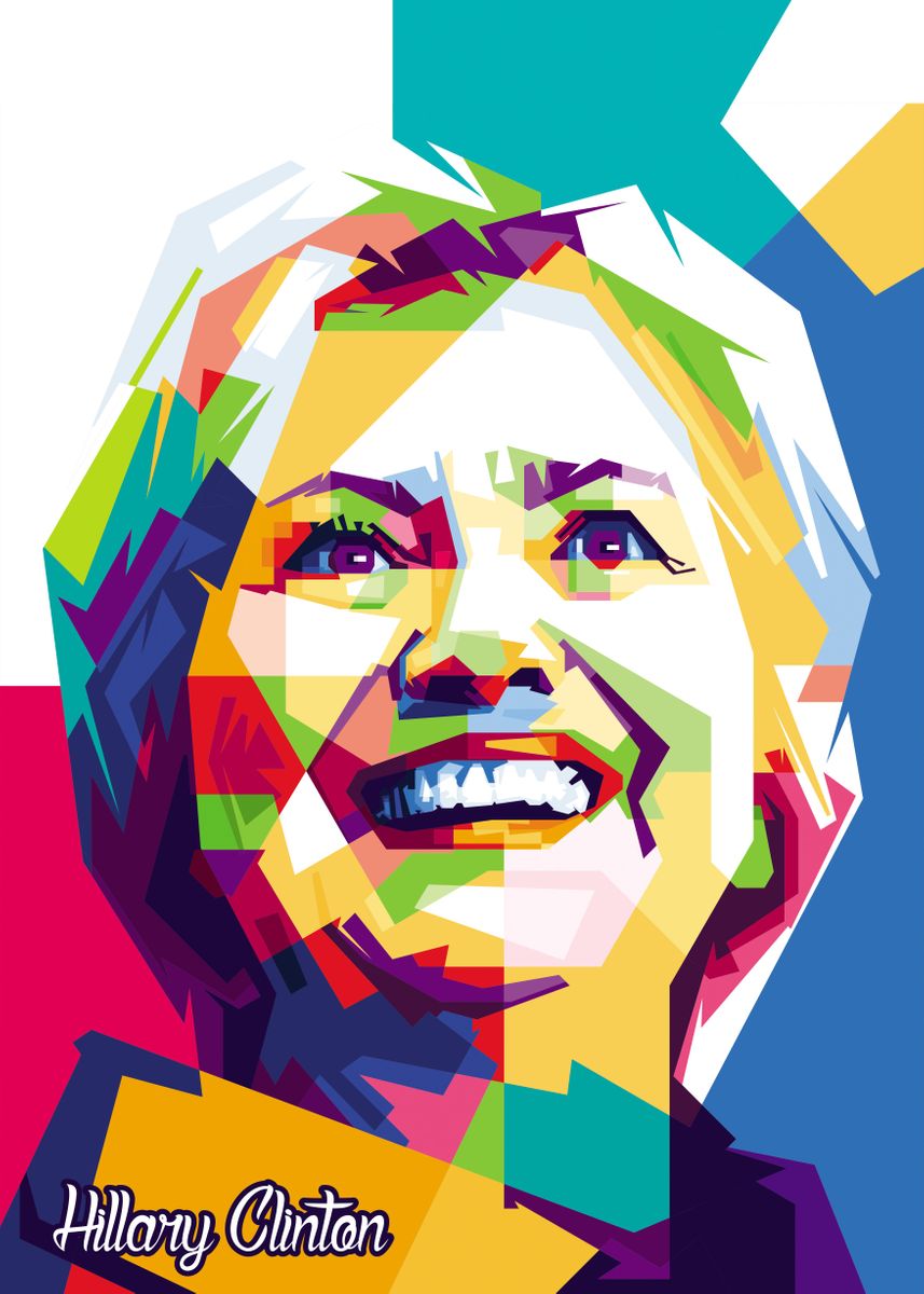 'Hillary Clinton' Poster, picture, metal print, paint by Kardus Studio ...